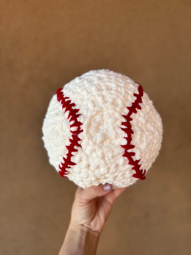 Baseball Crochet Pillow PATTERN - Etsy
