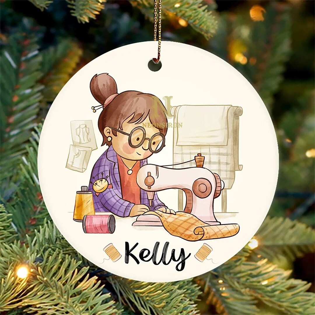 Personalized Sewing Machine Christmas Grandma Ornament Custom - Etsy