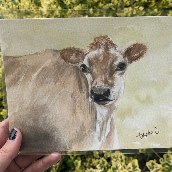 Jersey Cow Painting - Etsy