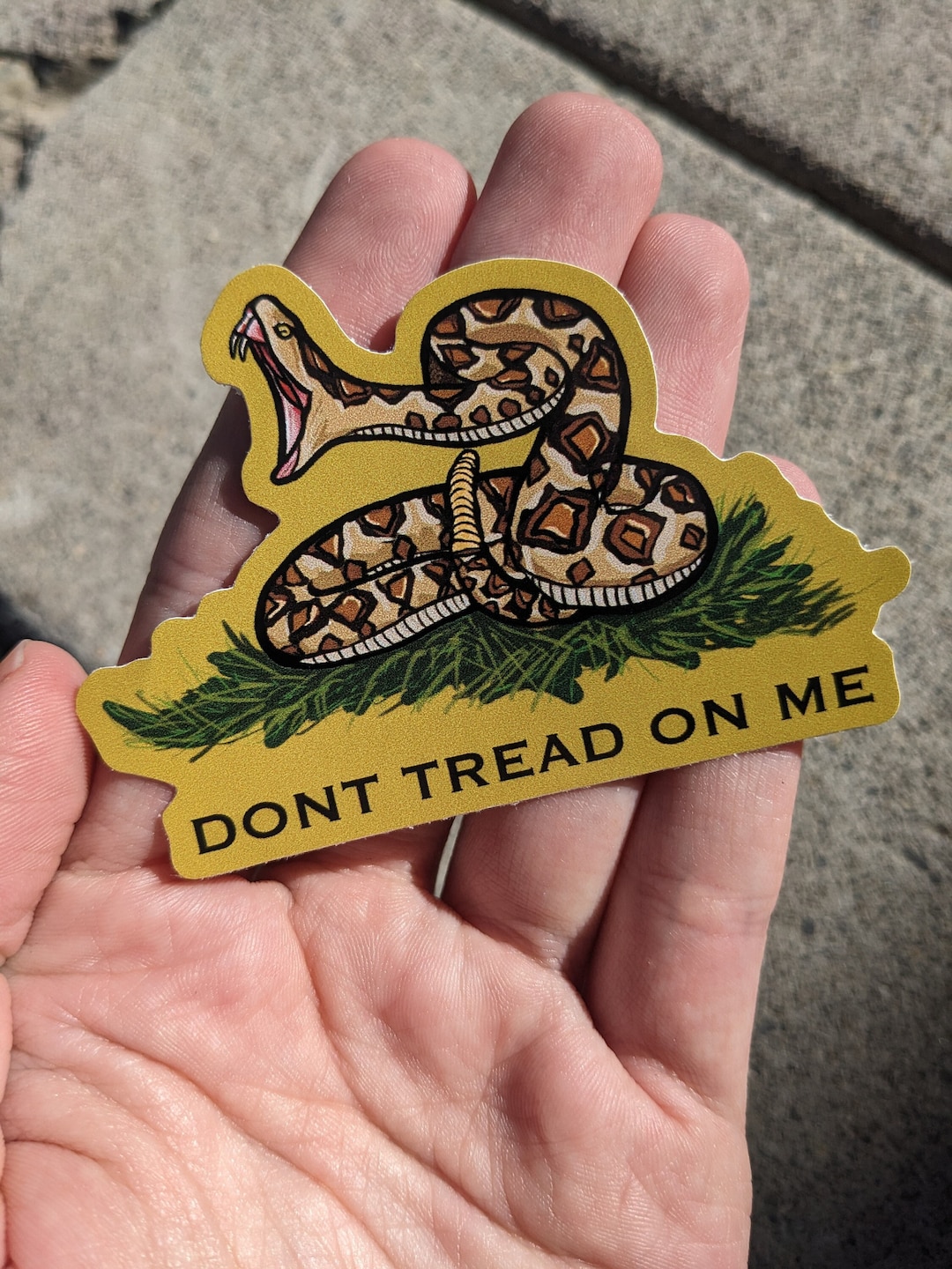 Dont Tread on Me Rattlesnake Gadsden Flag Waterproof Vinyl Sticker for ...