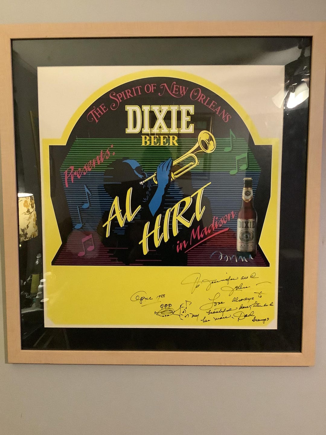 Rare Signed Al Hirt Dixie Beer Concert Poster - Autographed With ...