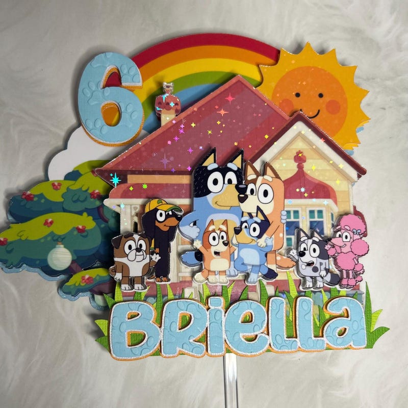 Bluey Cake Topper - Etsy
