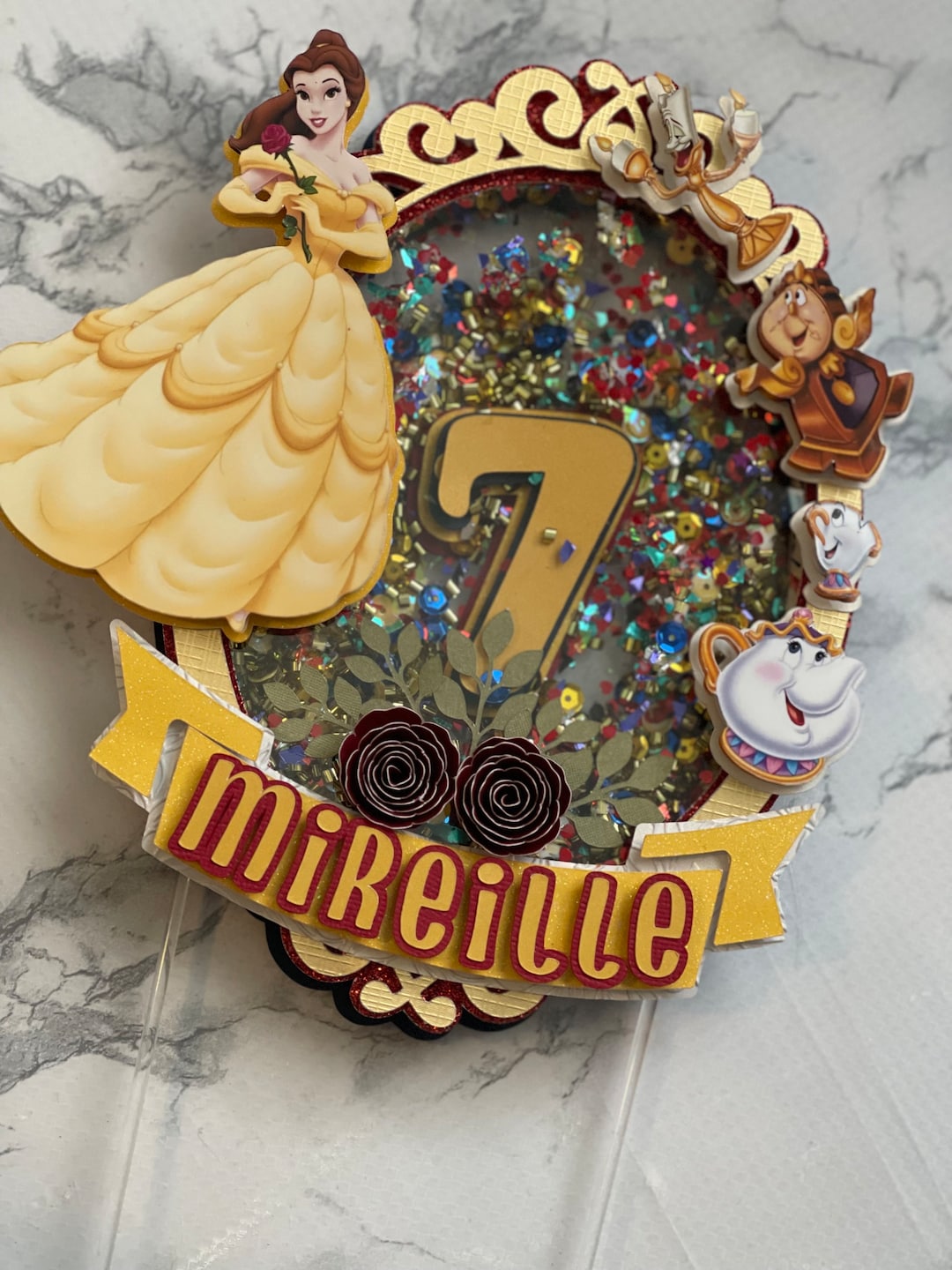 Princess Belle Cake Topper - Etsy