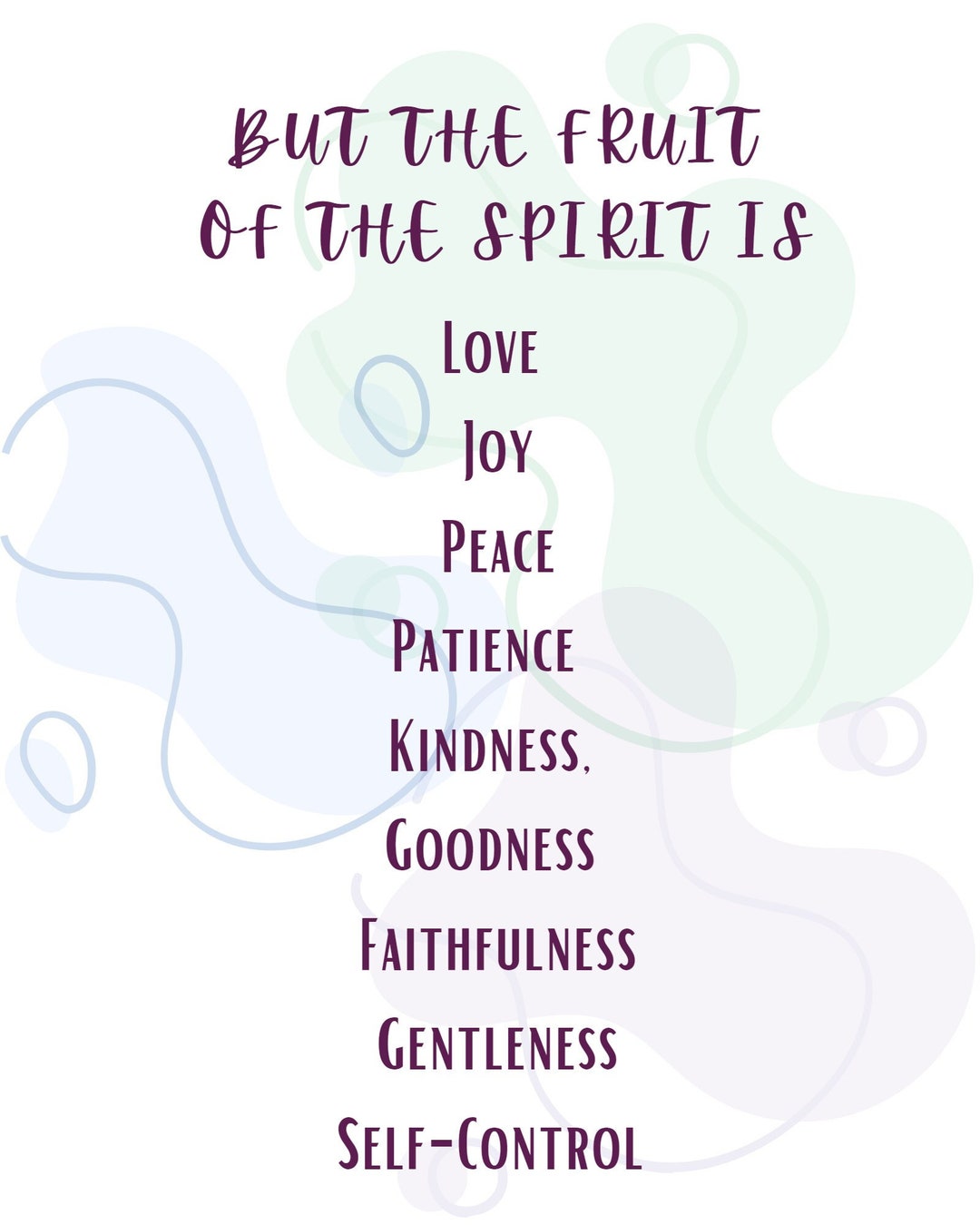 Fruit of the Spirit- PDF Printable, Wall Art, Desktop, Tablet, or Phone ...
