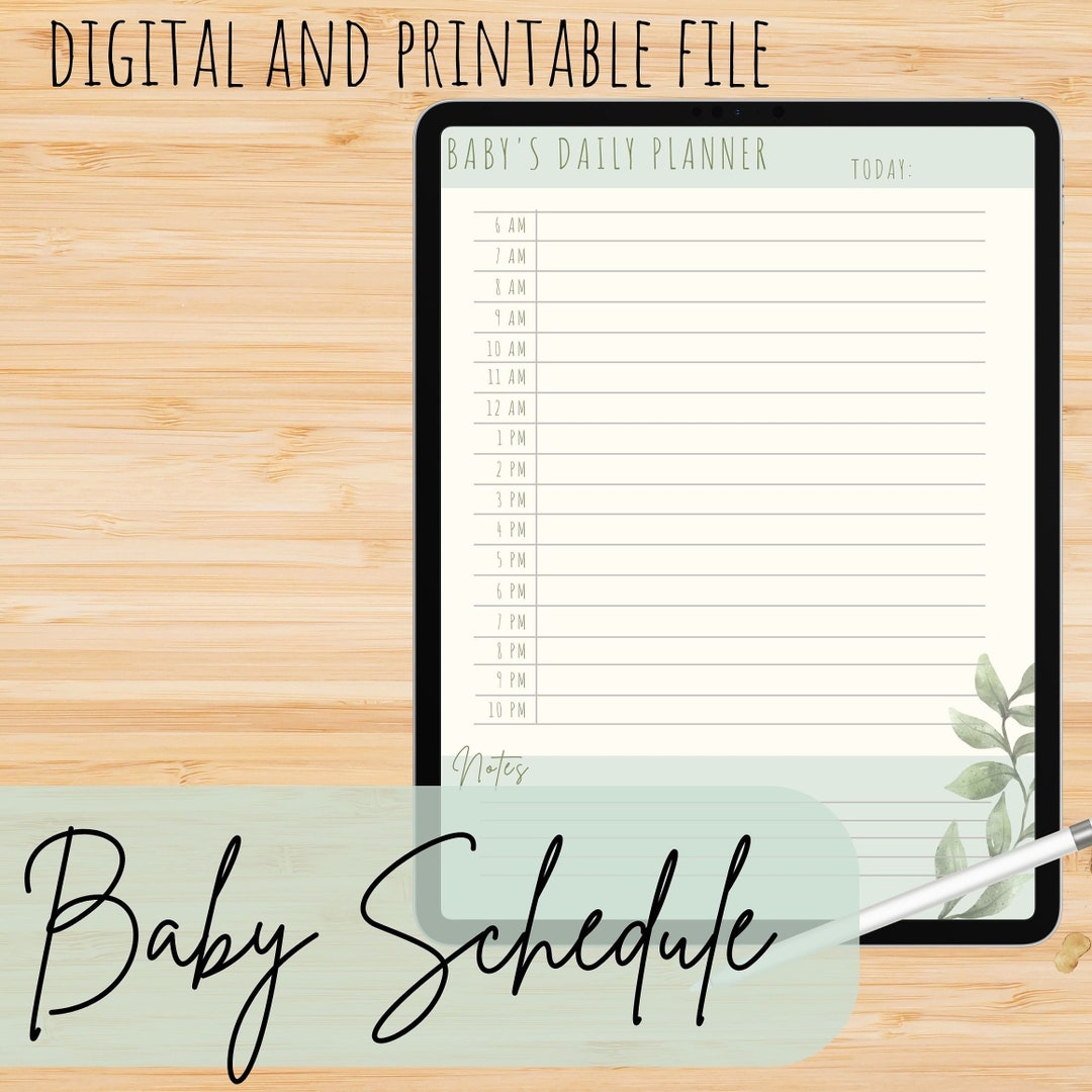 Baby Schedule. Printable and Editable Canva Link! Printable or Digital ...