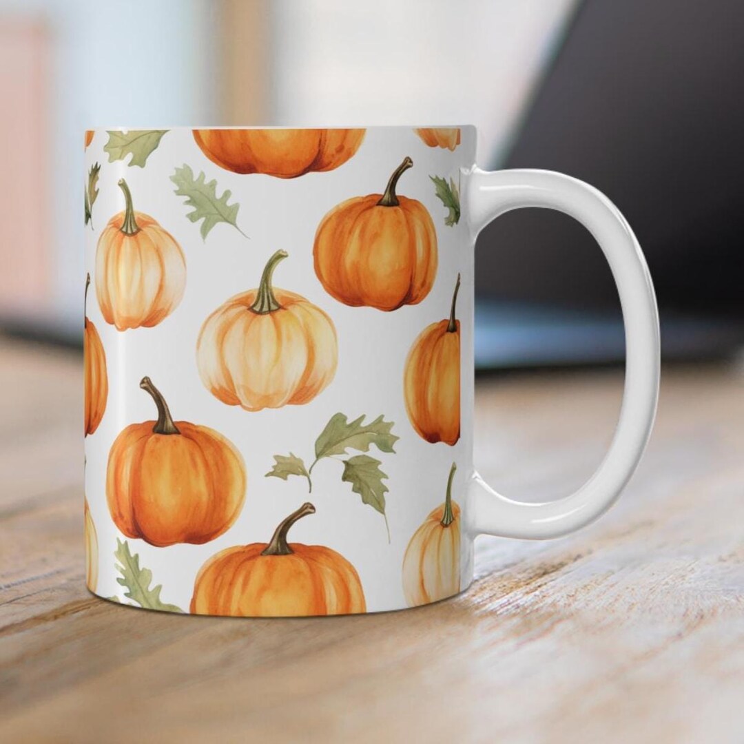 Beautiful Pumpkins Ceramic Mug, Pumpkin Enthusiast Coffee Cup, Pumpkin ...