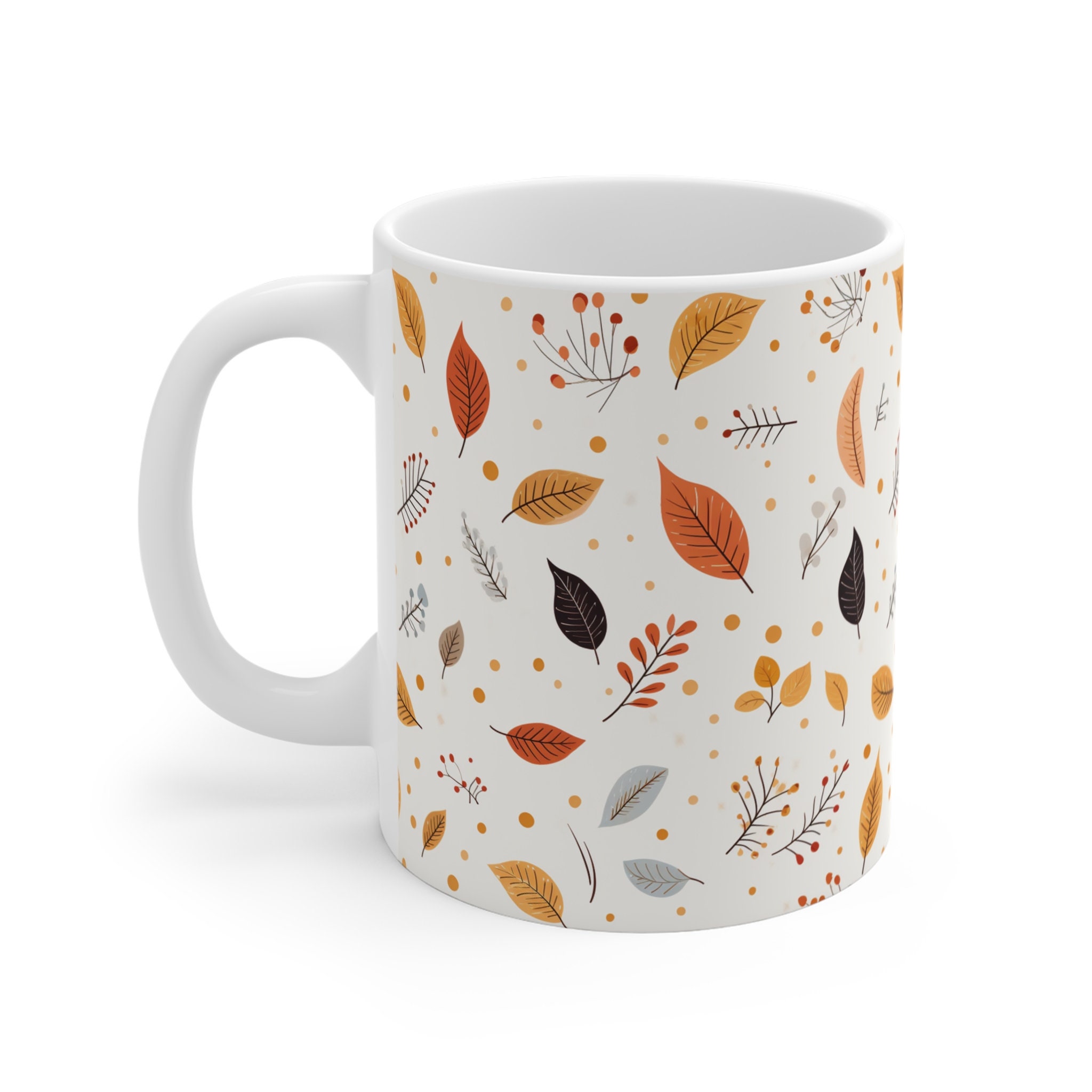 Autumn Leaves Ceramic Mug, Fall Colors Coffee Cup, Beautiful Autumn ...
