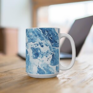 Beach Themed Mug, Blue Ocean Waves Ceramic Mug, Beach House Decor - Etsy