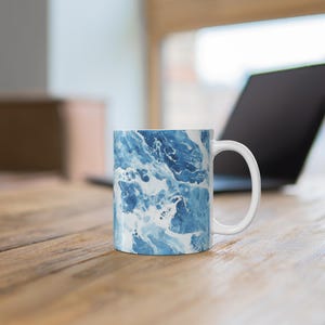Beach Themed Mug, Blue Ocean Waves Ceramic Mug, Beach House Decor - Etsy