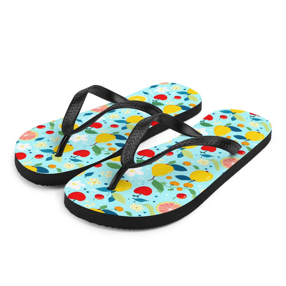 Summer Fruit Garden Flip Flops - Etsy