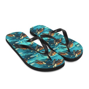 Sea Turtle Flip Flops - Etsy