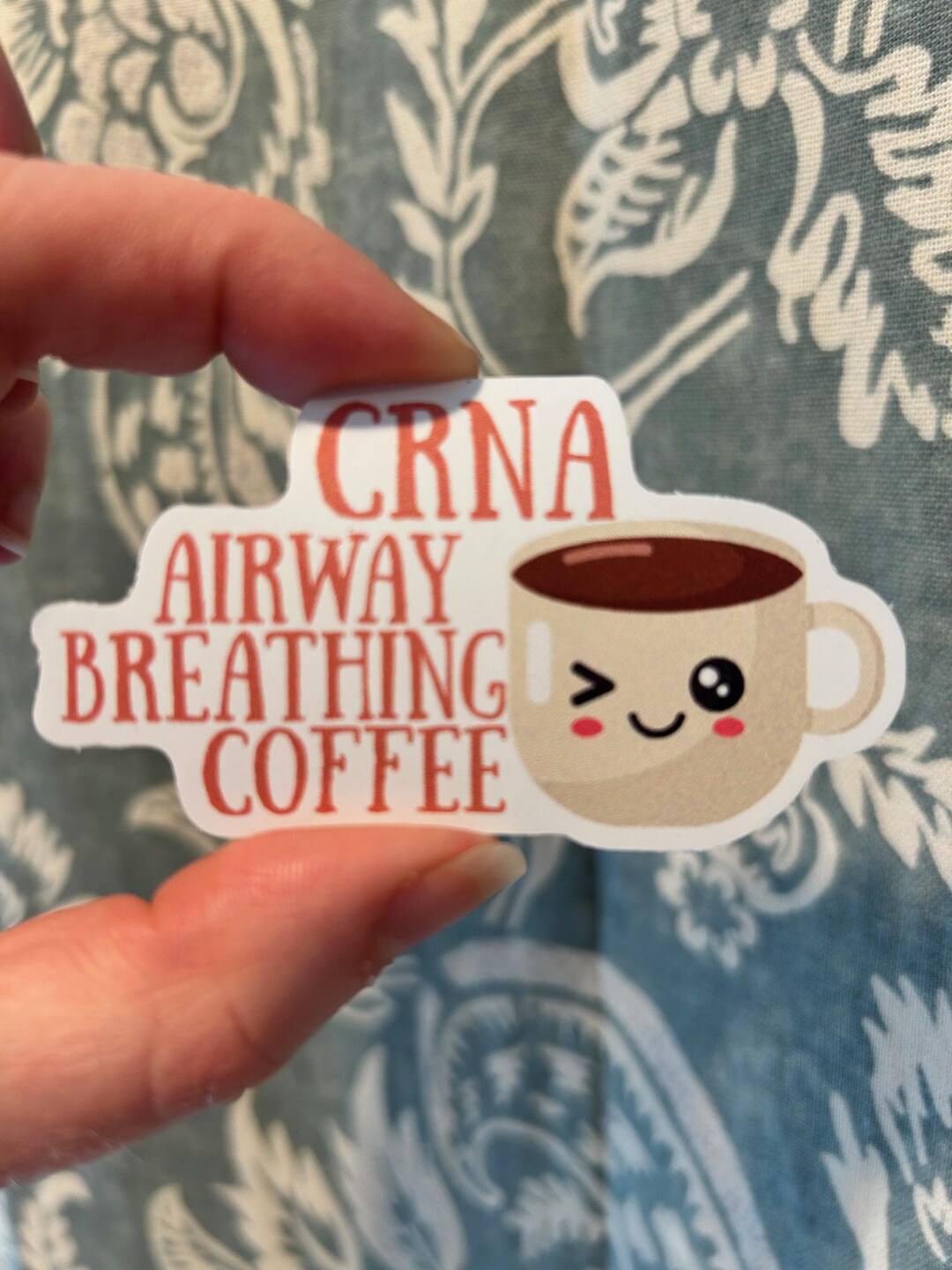 Cute CRNA Coffee Die-cut Stickers | Nurse Anesthetists, SRNA Gift ...