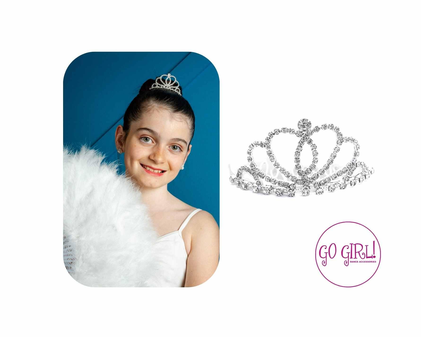 Tiara Hair Comb "looping Heart"; Bun Tiara, Ballet Headpiece, Tiara ...