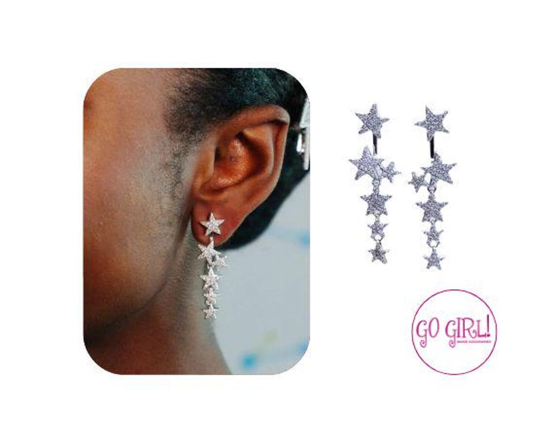 Star Dangle Conversion Earring - Star Stud Earring - Star Dangle ...