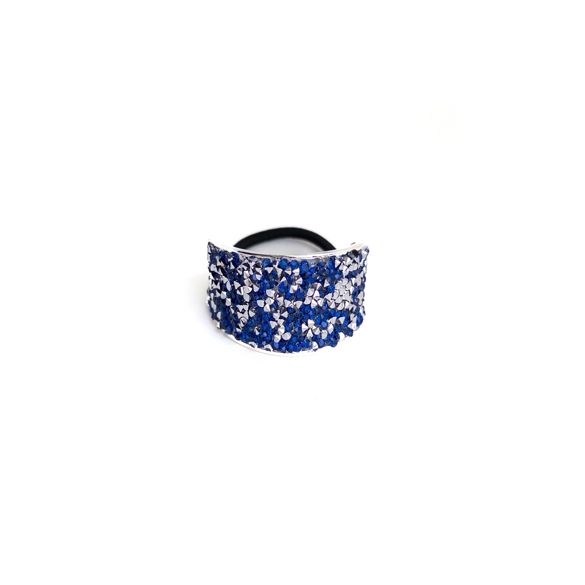 Rhinestone Encrusted Silver Metal Ponytail Cuff - Hair Tie - Ponytail ...