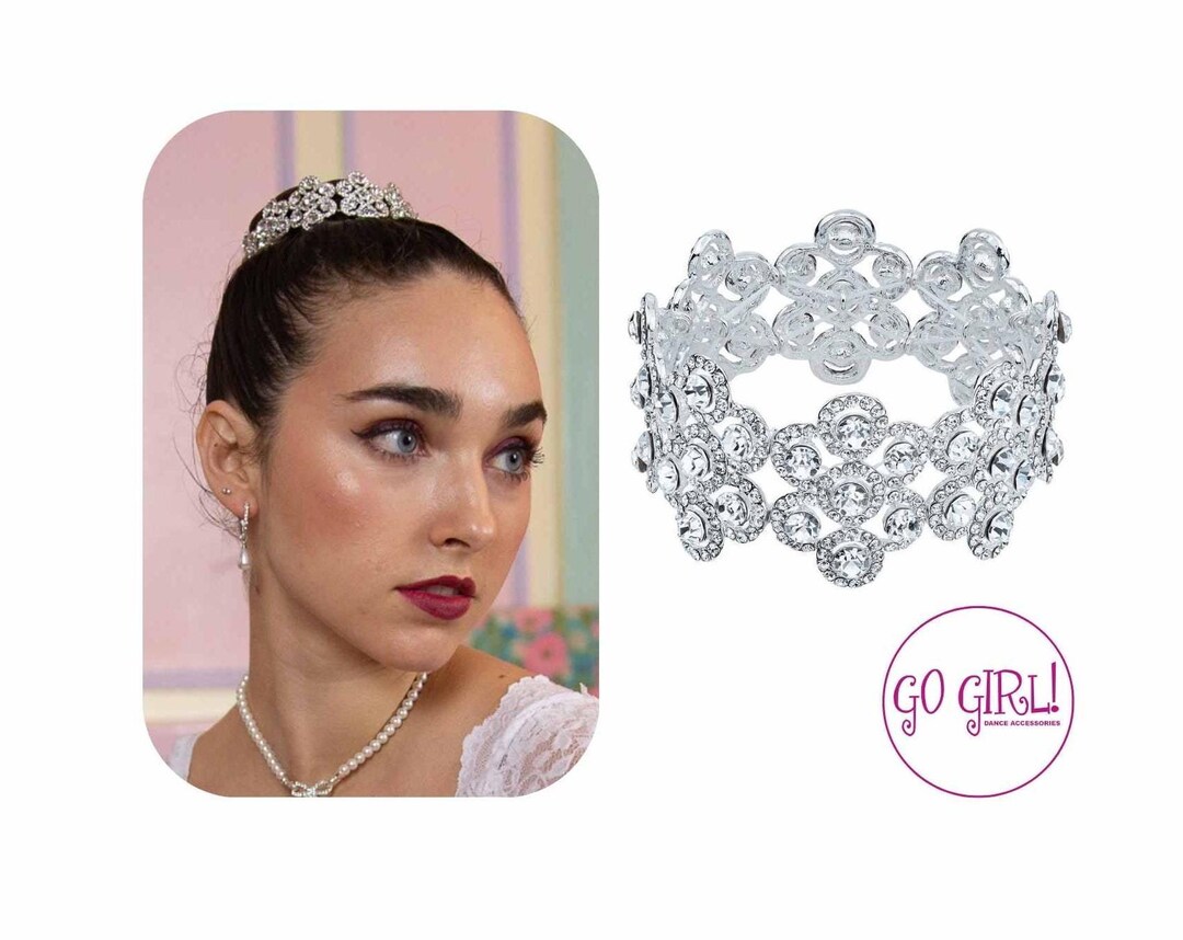 Stretch Hair Bun Bracelet Flower Bouquet; Bun Size Tiara, Bun Wrap ...