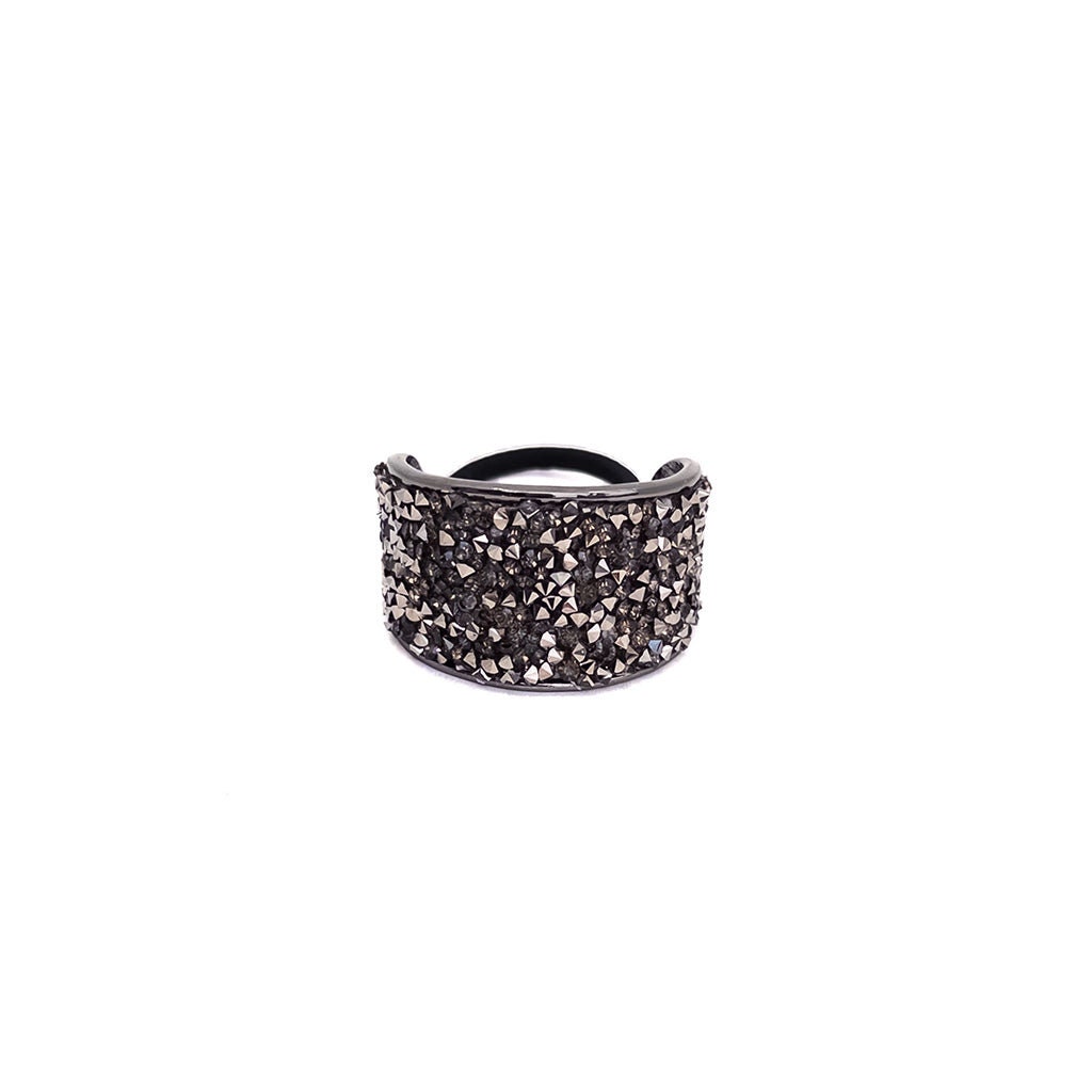 Rhinestone Encrusted Silver Metal Ponytail Cuff - Hair Tie - Ponytail ...