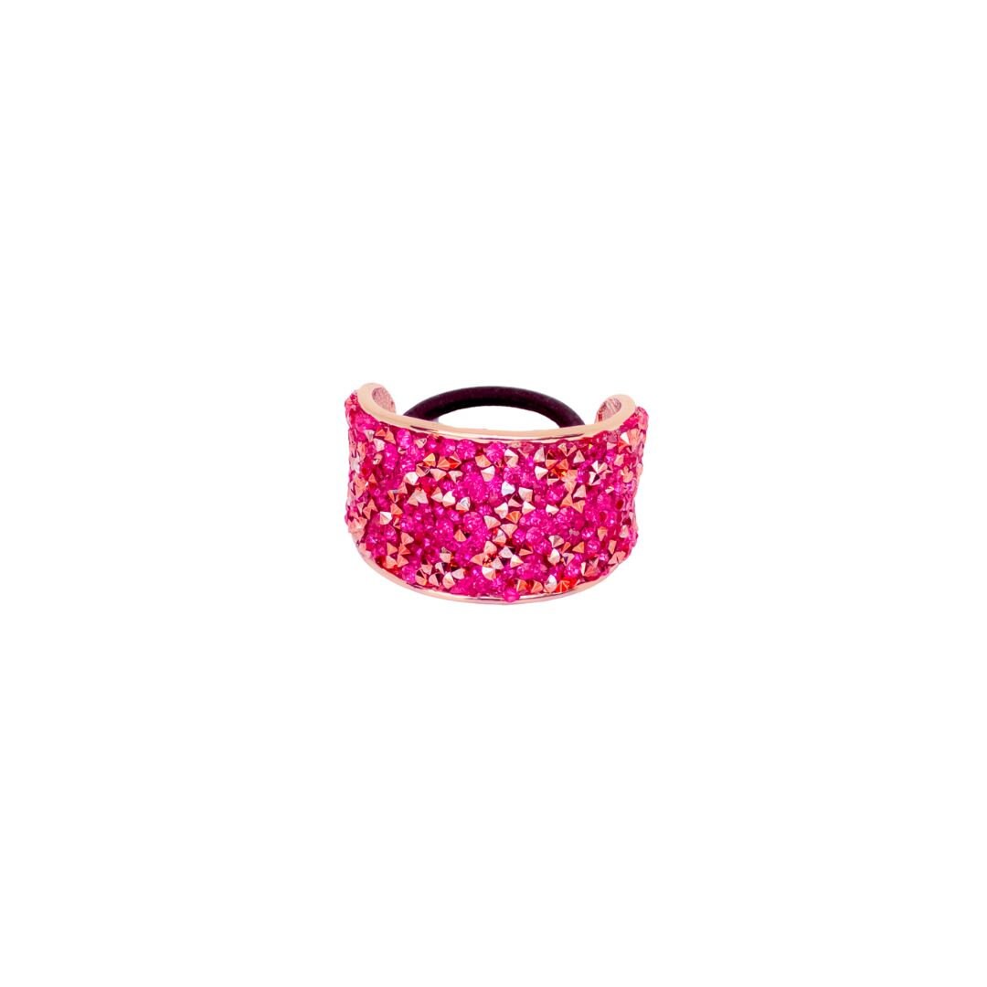 Rhinestone Encrusted Gold Metal Ponytail Cuff - Hair Tie Up, Ponytail ...