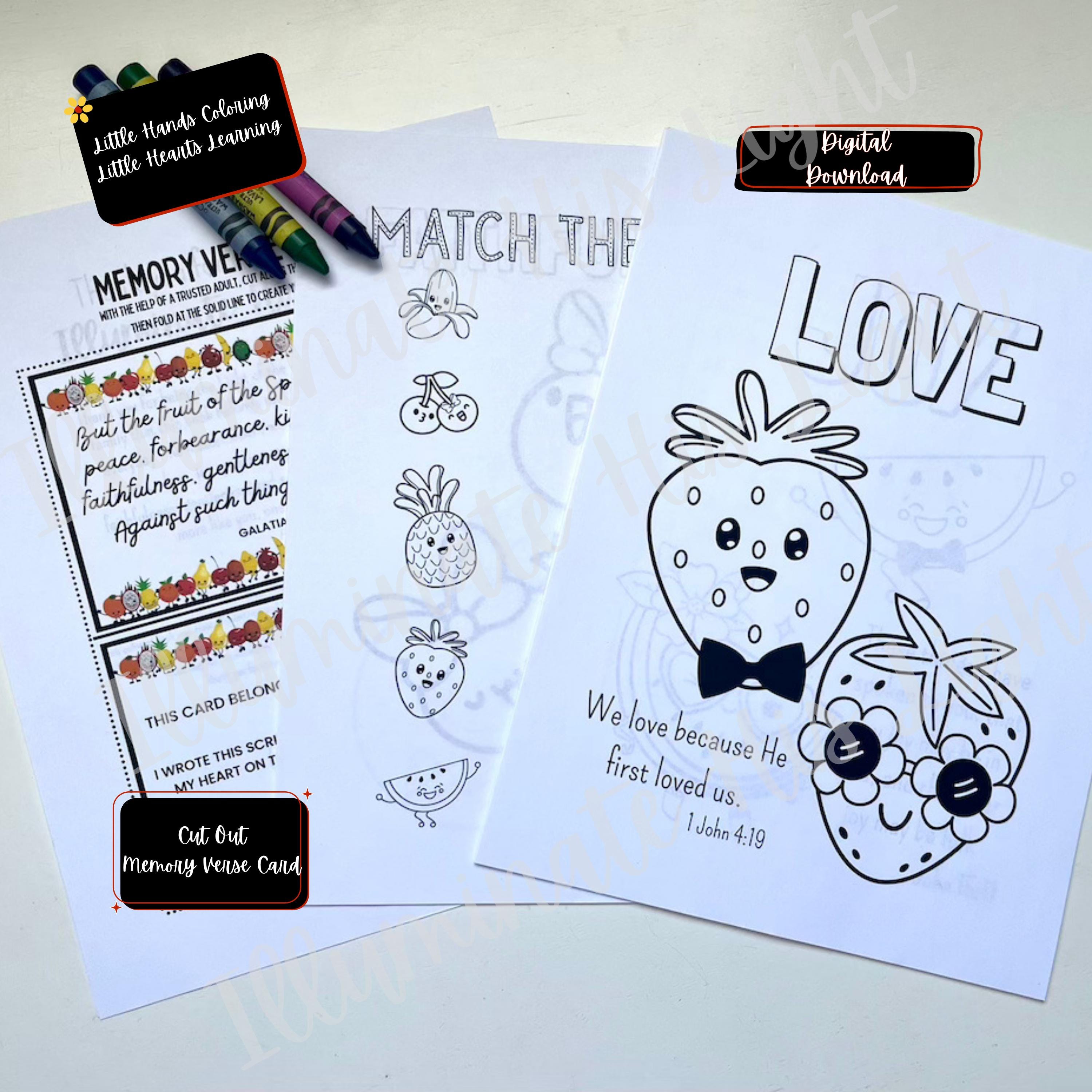 Bible Verse Coloring Pages Sunday School Christian Coloring Activity ...