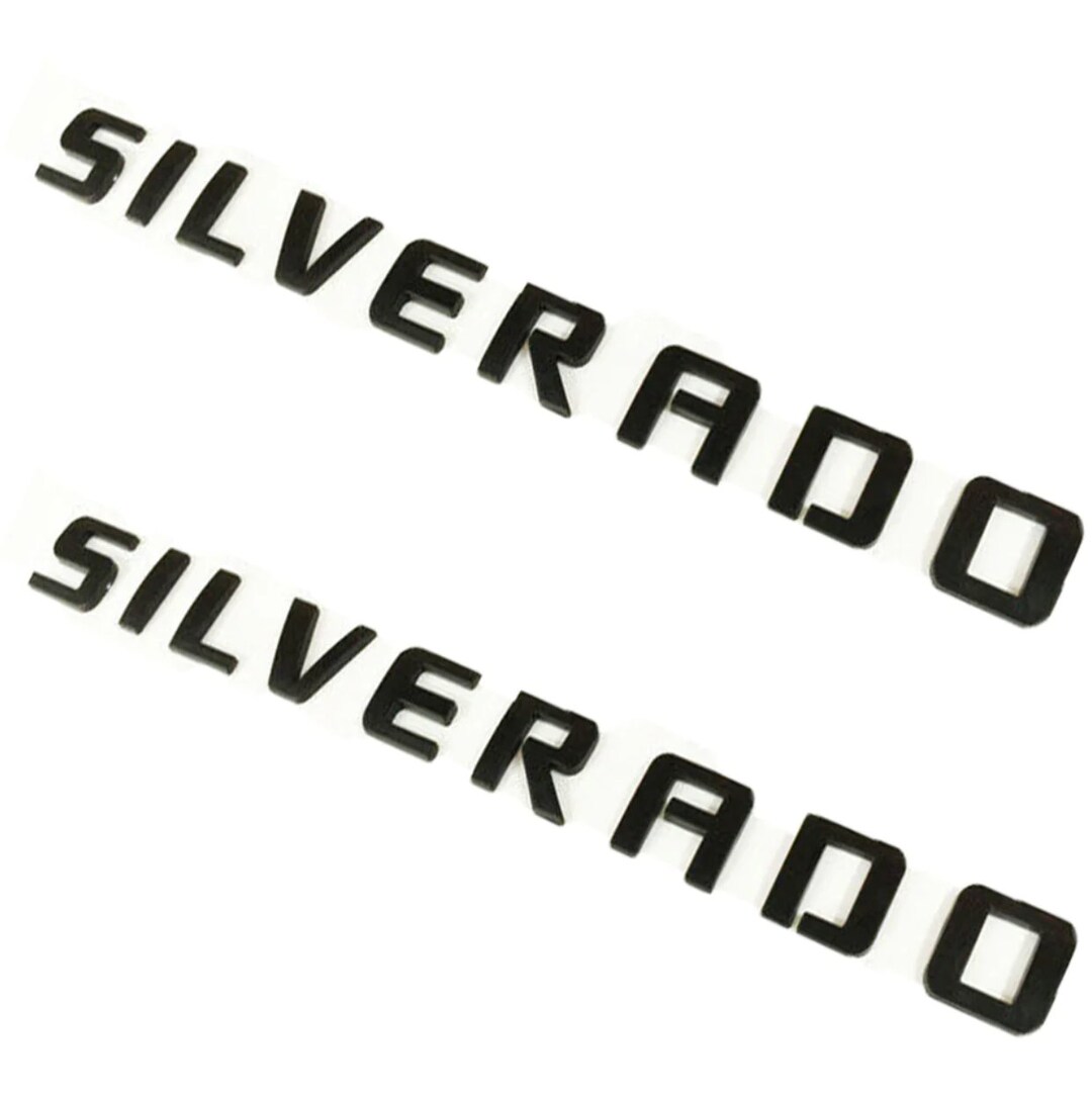 Silverado Nameplate Emblem Badge OEM Genuine Matte Black 2PC - Etsy