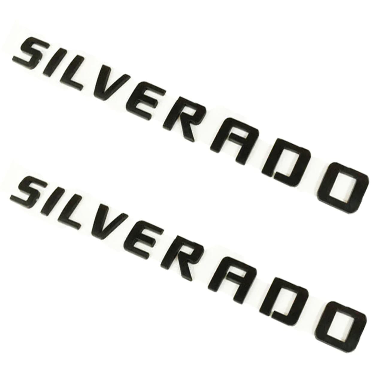 Silverado Nameplate Emblem Badge OEM Genuine Matte Black 2PC - Etsy