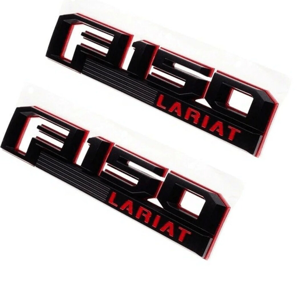 2015-2020 F-150 Lariat Fender Badges OEM black/red, Matte Black, Gloss ...