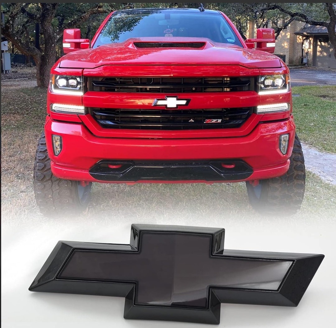 2016-2018 Silverado LED Illuminated Grille Emblem black - Etsy