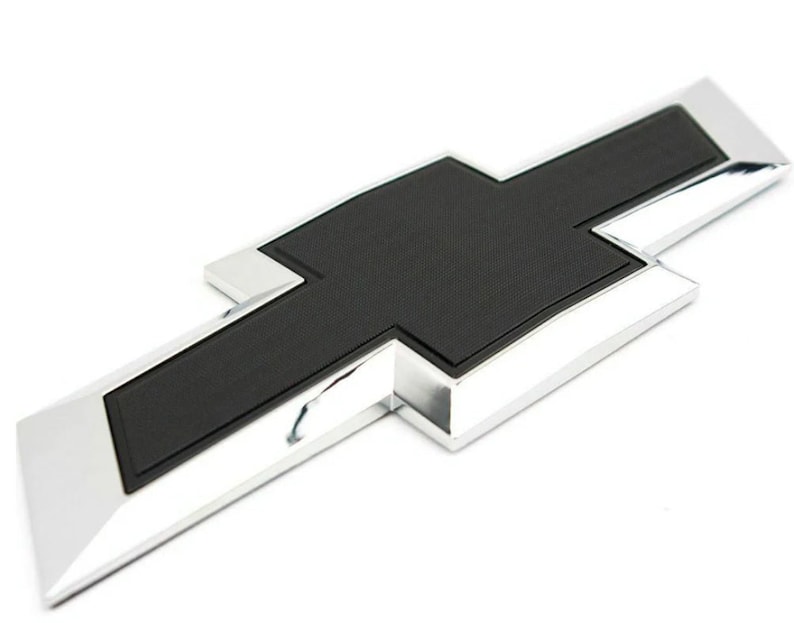 2014-2019 Chevy Silverado 1500 Black/chrome Bowtie Badges Grille ...