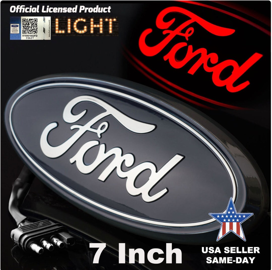 Ford Official Licensed 7 LED Lighted Tailgate Emblem, Factory Emblem ...
