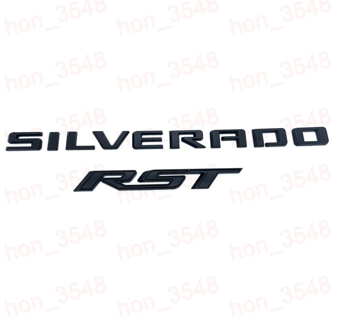 4pc 2019-2024 Matte Black Chevrolet Silverado RST Z71 Emblem Nameplate ...