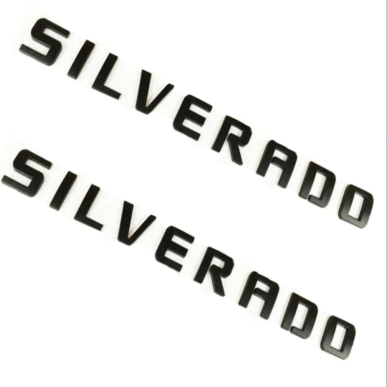 Silverado Nameplate Emblem Badge OEM Genuine Matte Black 2PC - Etsy