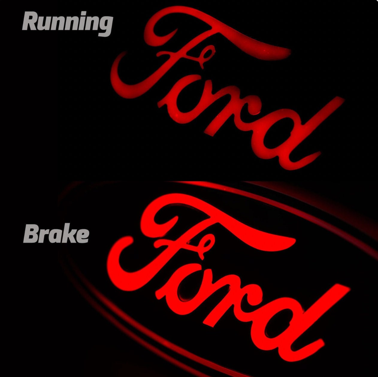 Ford Official Licensed 7 LED Lighted Tailgate Emblem, Factory Emblem ...