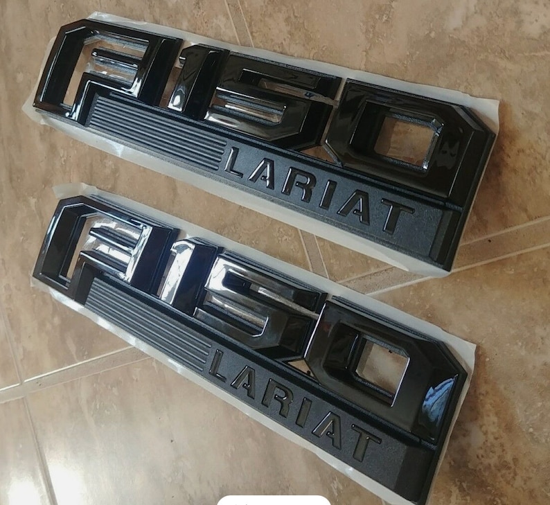 2015-2020 F-150 Lariat Fender Badges OEM black/red, Matte Black, Gloss ...
