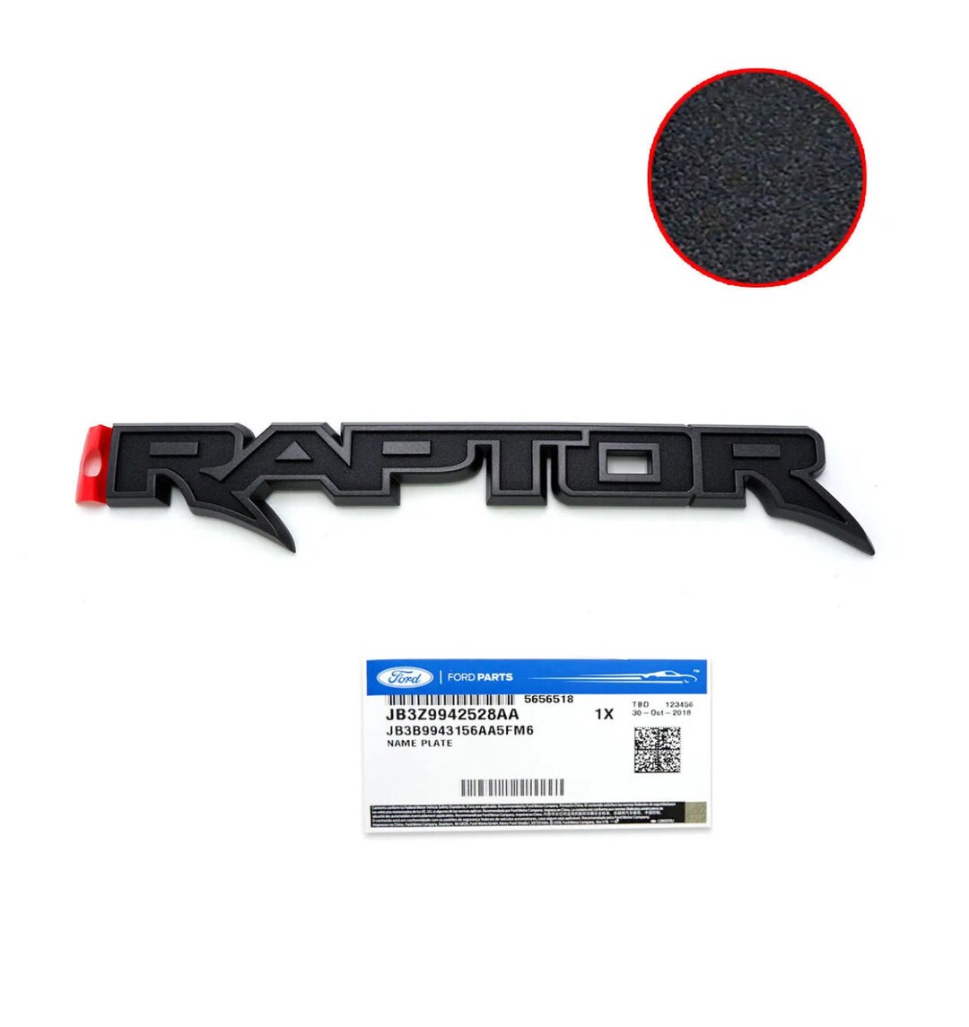 2015-20 Genuine Ford Raptor Emblem for Rear Tailgate 2015-2020, Matte ...