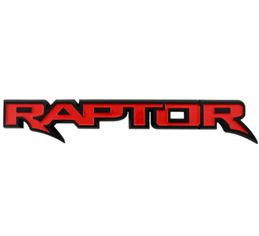 2015-20 Genuine Ford Raptor Emblem for Rear Tailgate 2015-2020, Red and ...