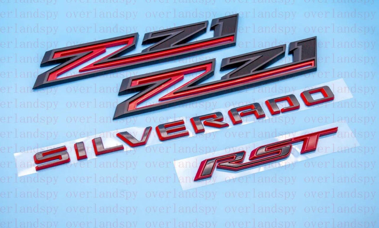 2019-2021 Chevrolet Silverado 4pc Emblem Set Z71, Silverado, RST OEM ...