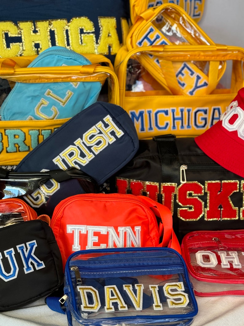 Personalized Clear Stadium Bag, Custom College Merch, Customized Game ...