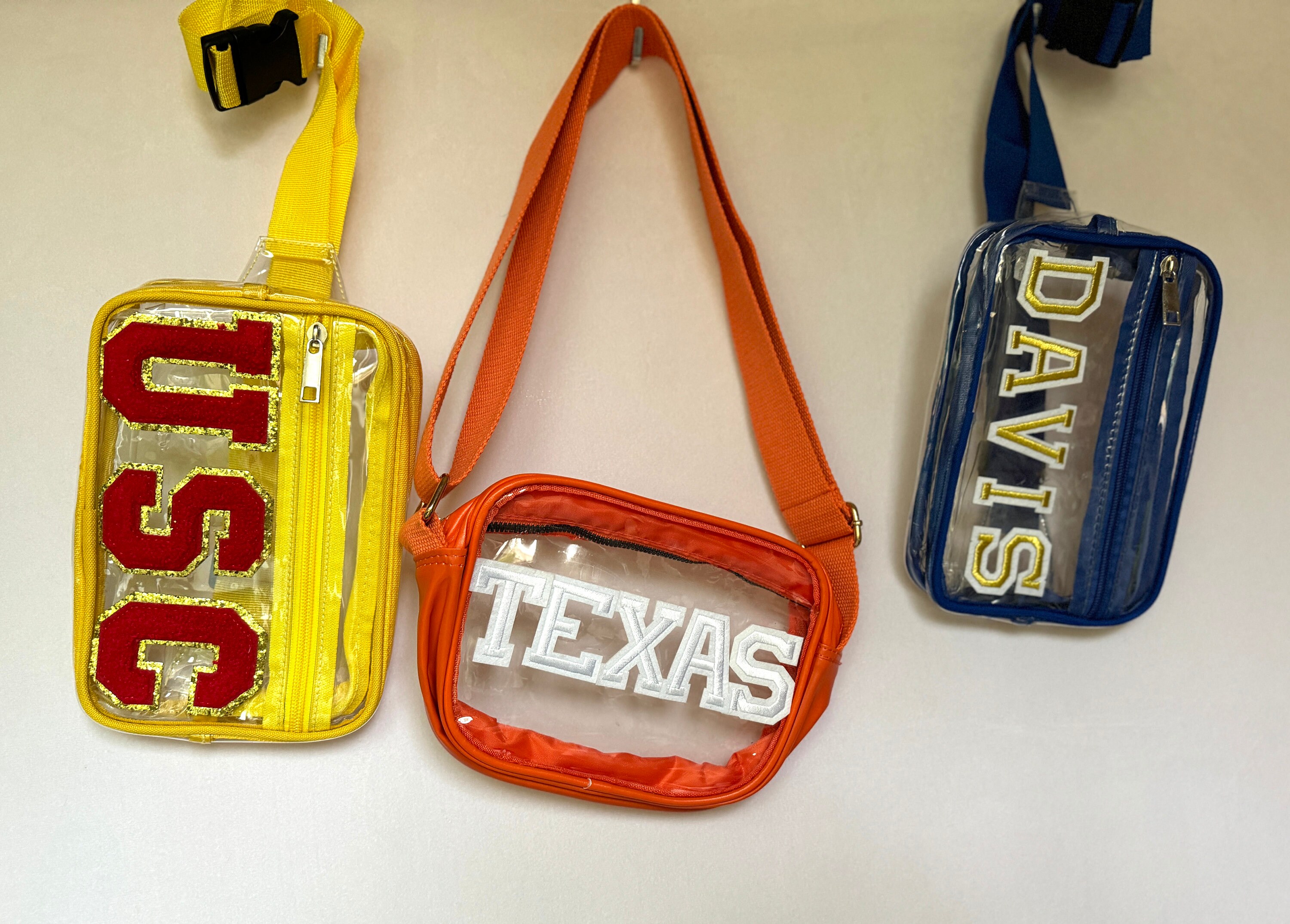 Personalized Clear Stadium Bag, Custom College Merch, Customized Game ...
