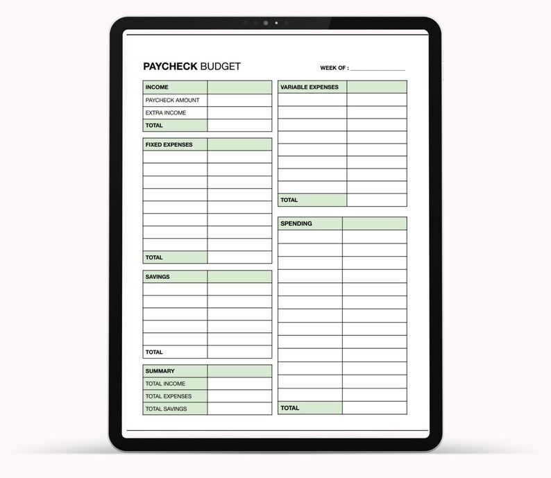 Budgeting Template Sheet | Paycheck Budget - Etsy
