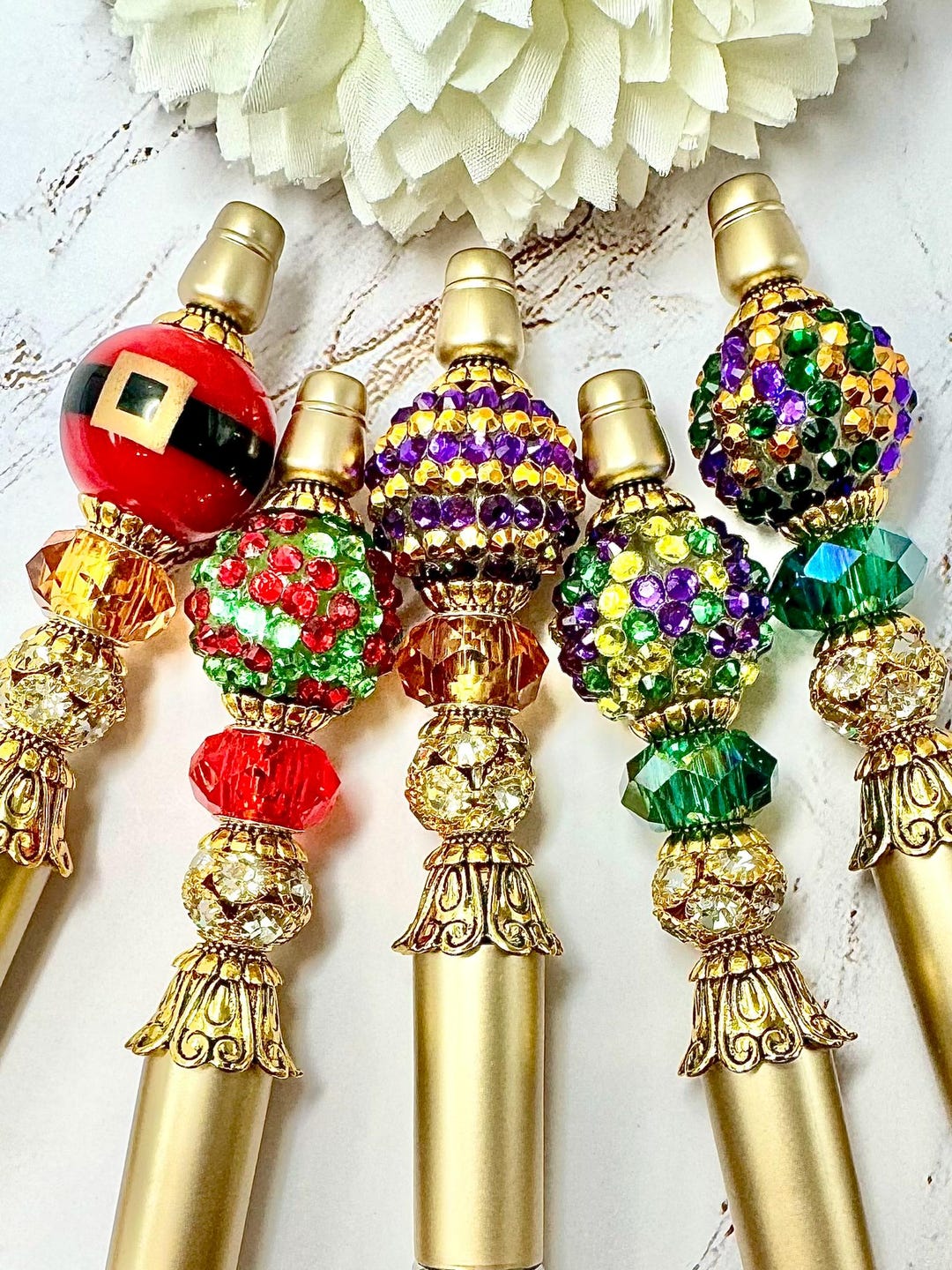 Luxe Beaded Pen Holiday Collection | Glamorous Bling Pen | Christmas ...