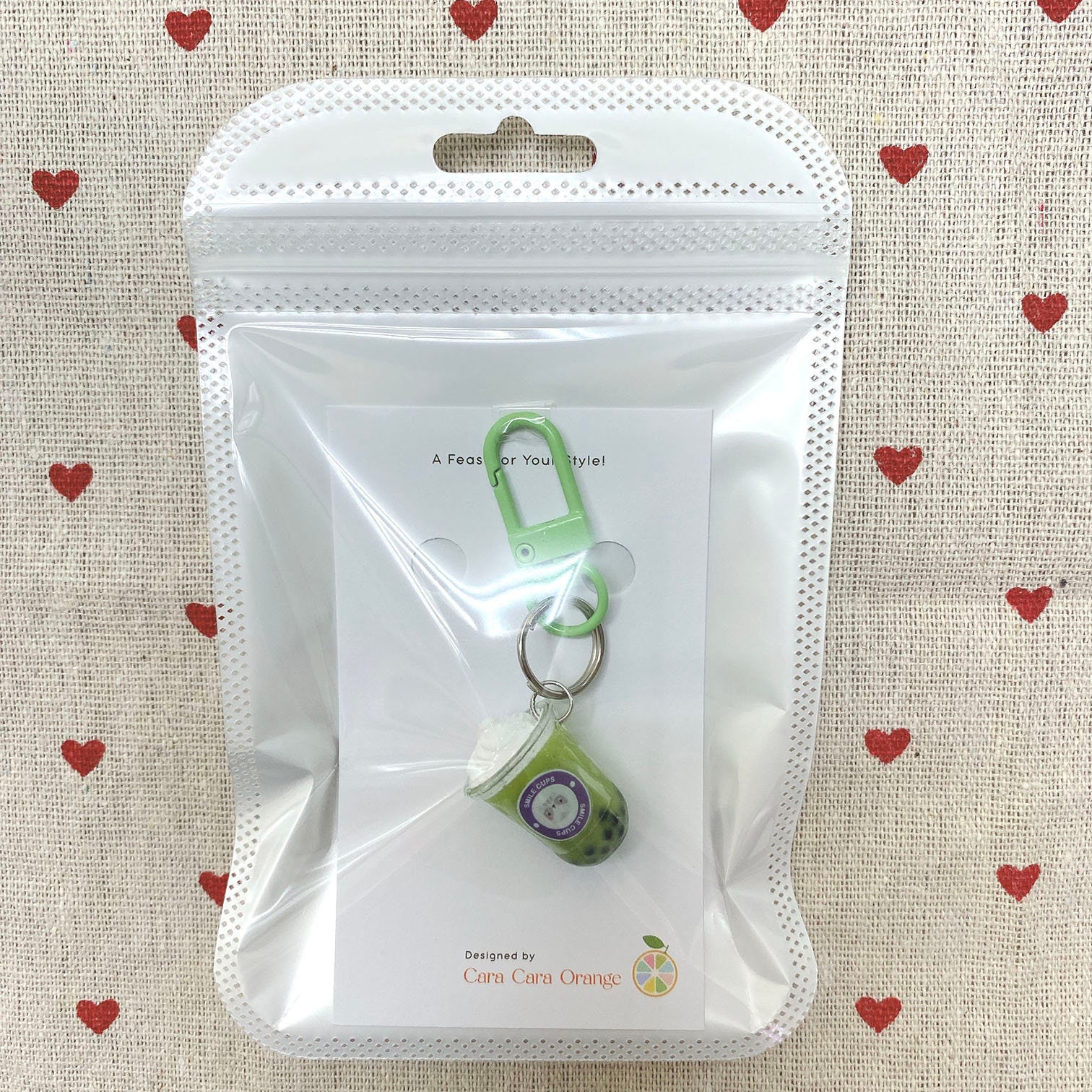 Matcha Milk Tea | Boba Bubble Tea | Mini Drink Keychain - Etsy