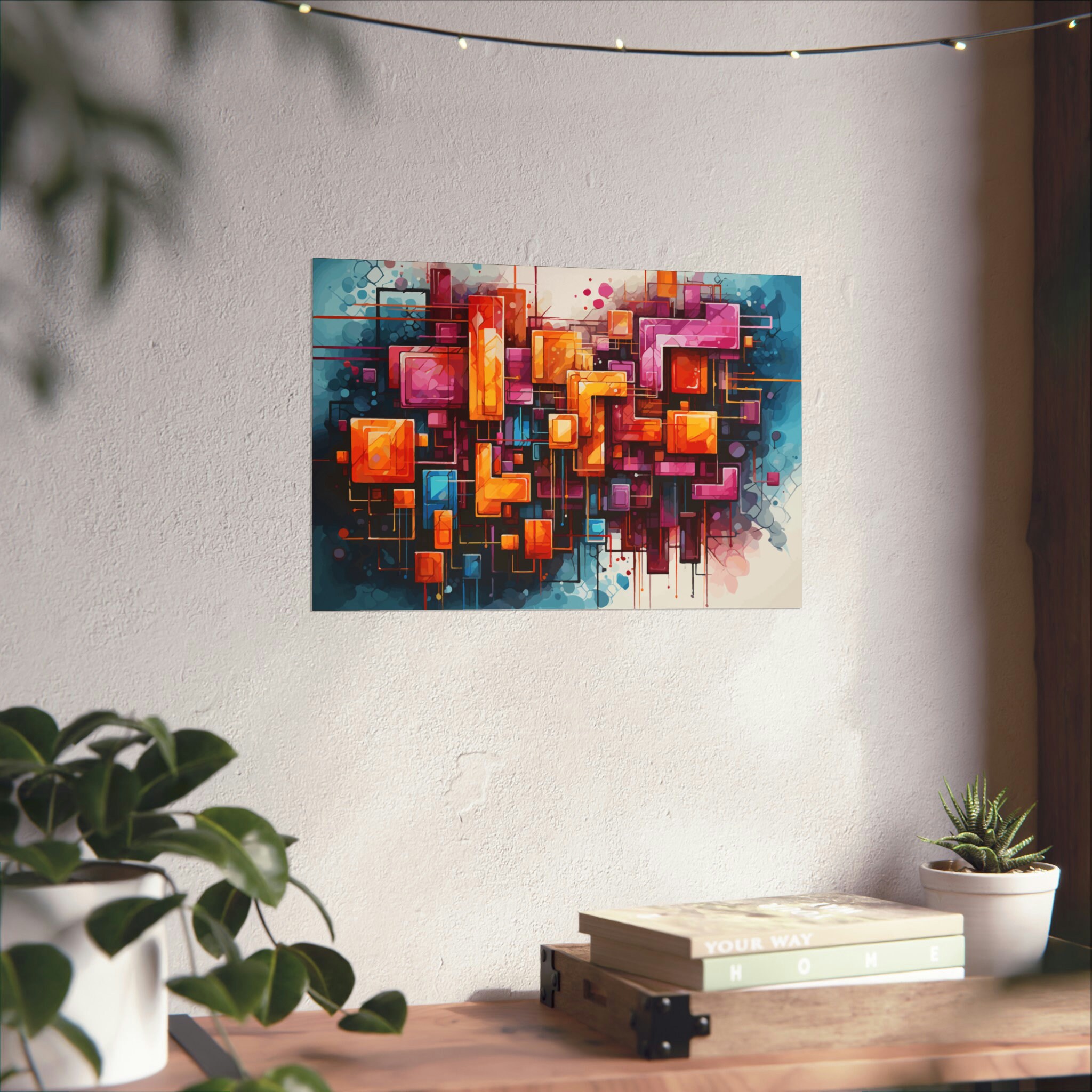 Geometric Graffiti Blocks Cubes Shapes Abstract Wall Art Poster - Etsy