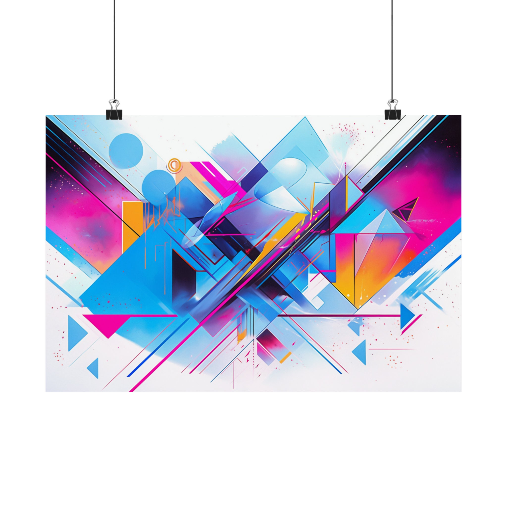 80's Retro Wave Geometric Graffiti Shapes Abstract 1980's Retrowave ...