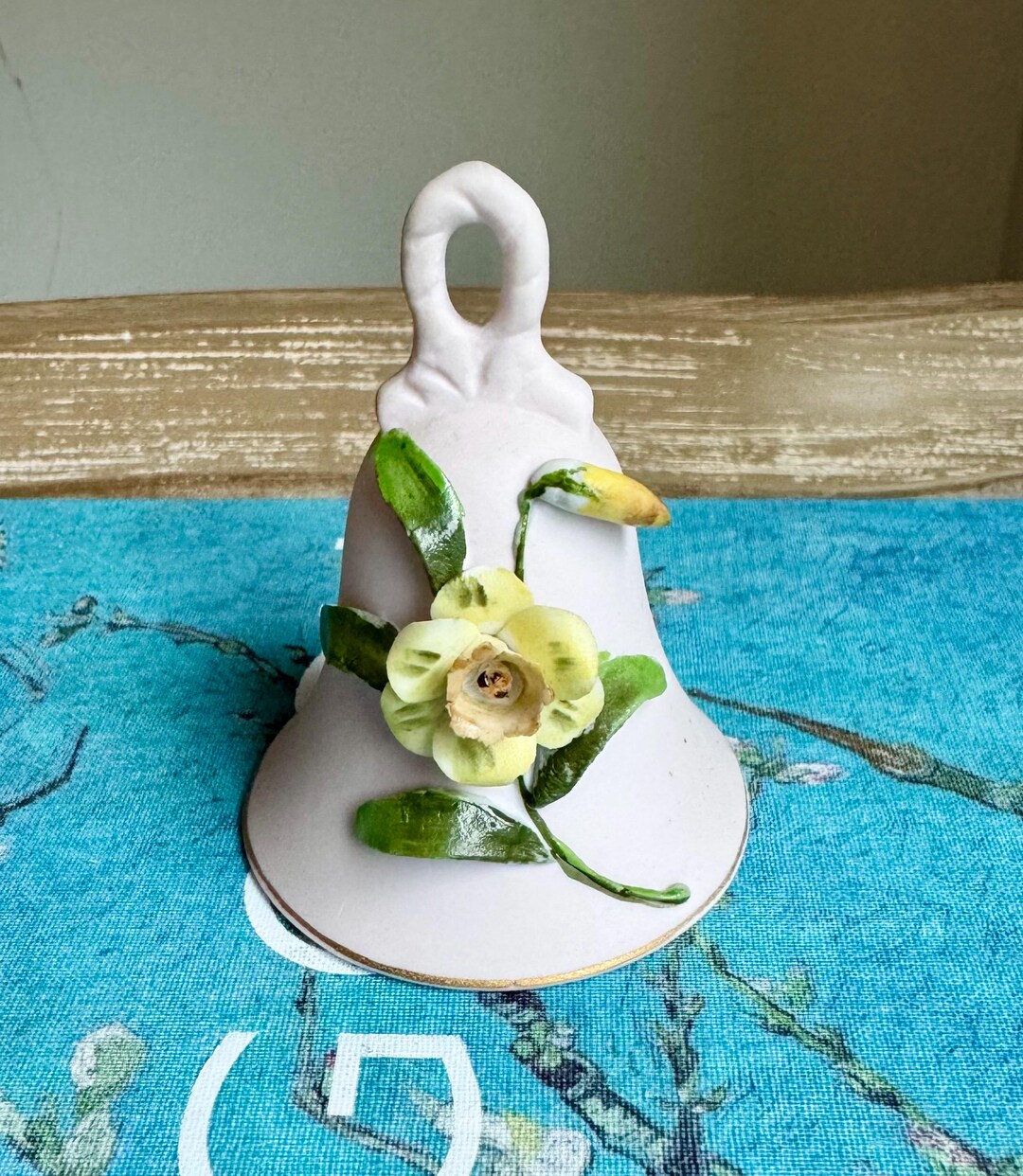 Lefton Porcelain Floral Bell - Etsy
