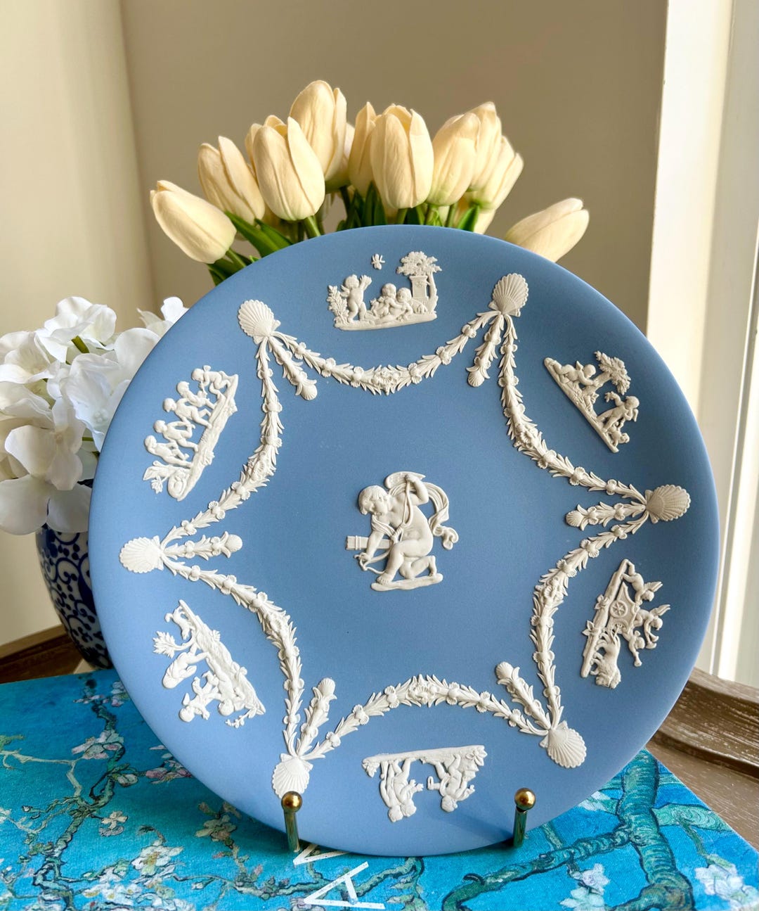 Wedgwood Blue Jasperware Plate - Etsy