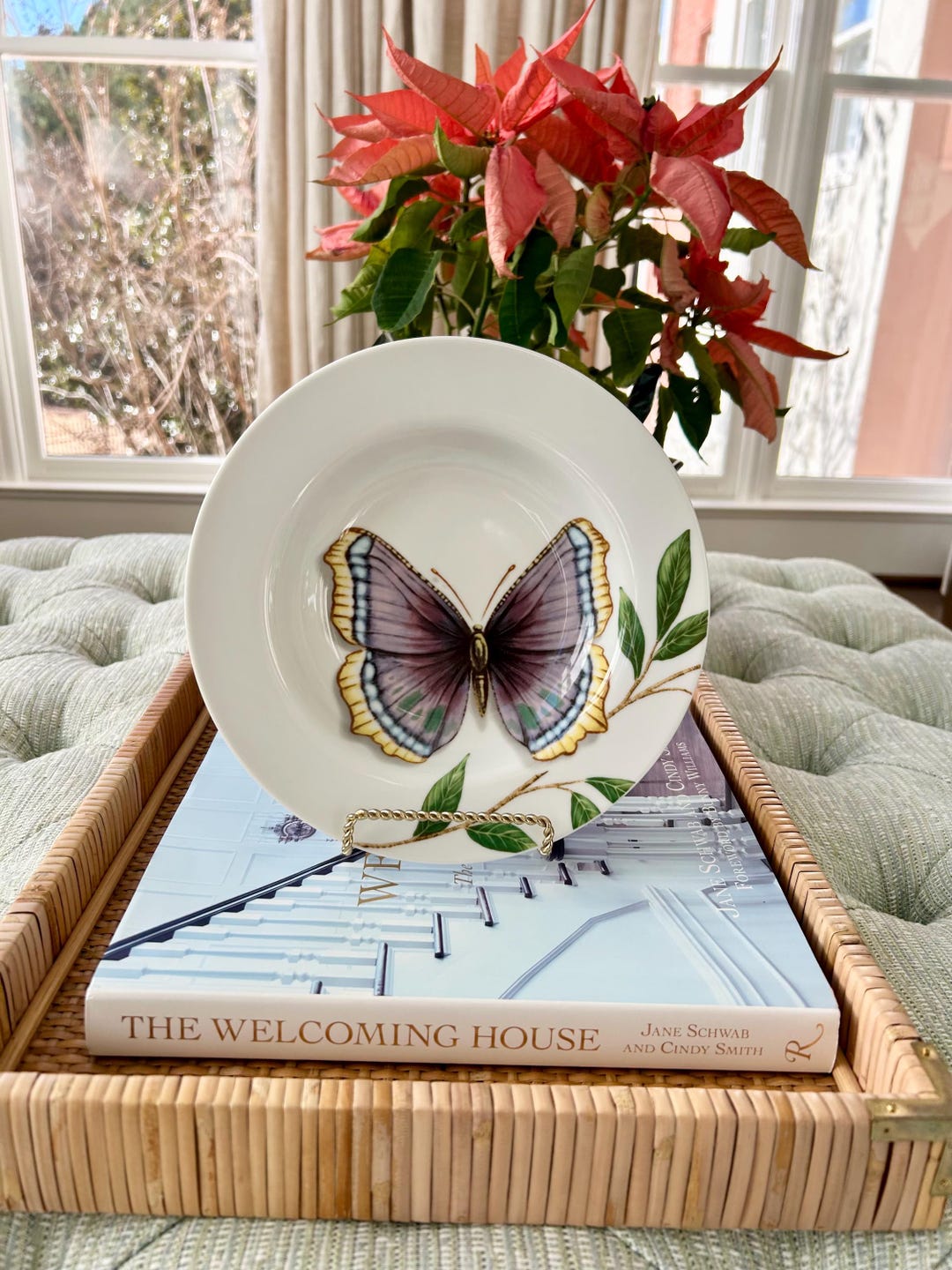Butterfly White Porcelain Bowl - Etsy