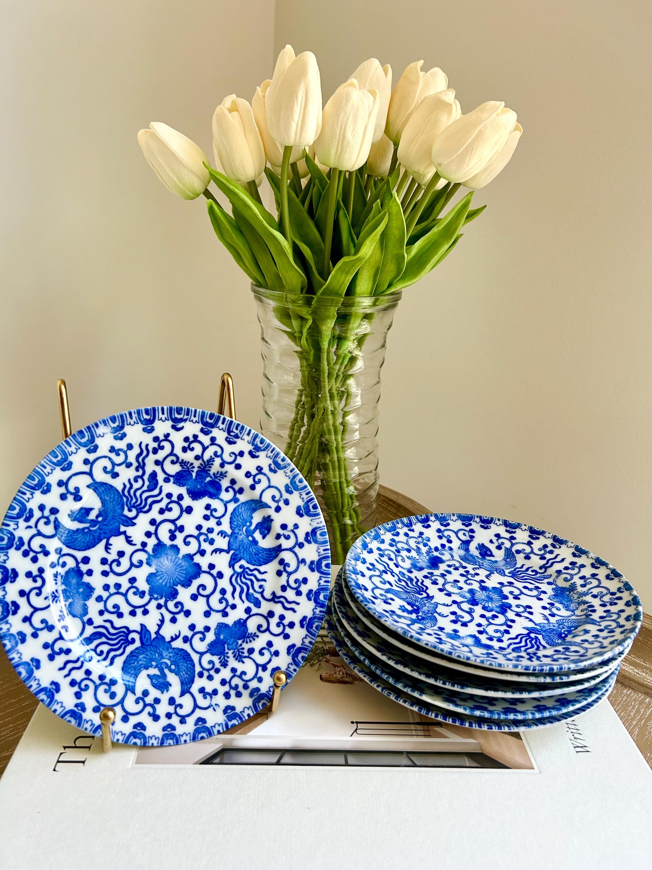 Noritake Japanese Blue and White Plates - Etsy