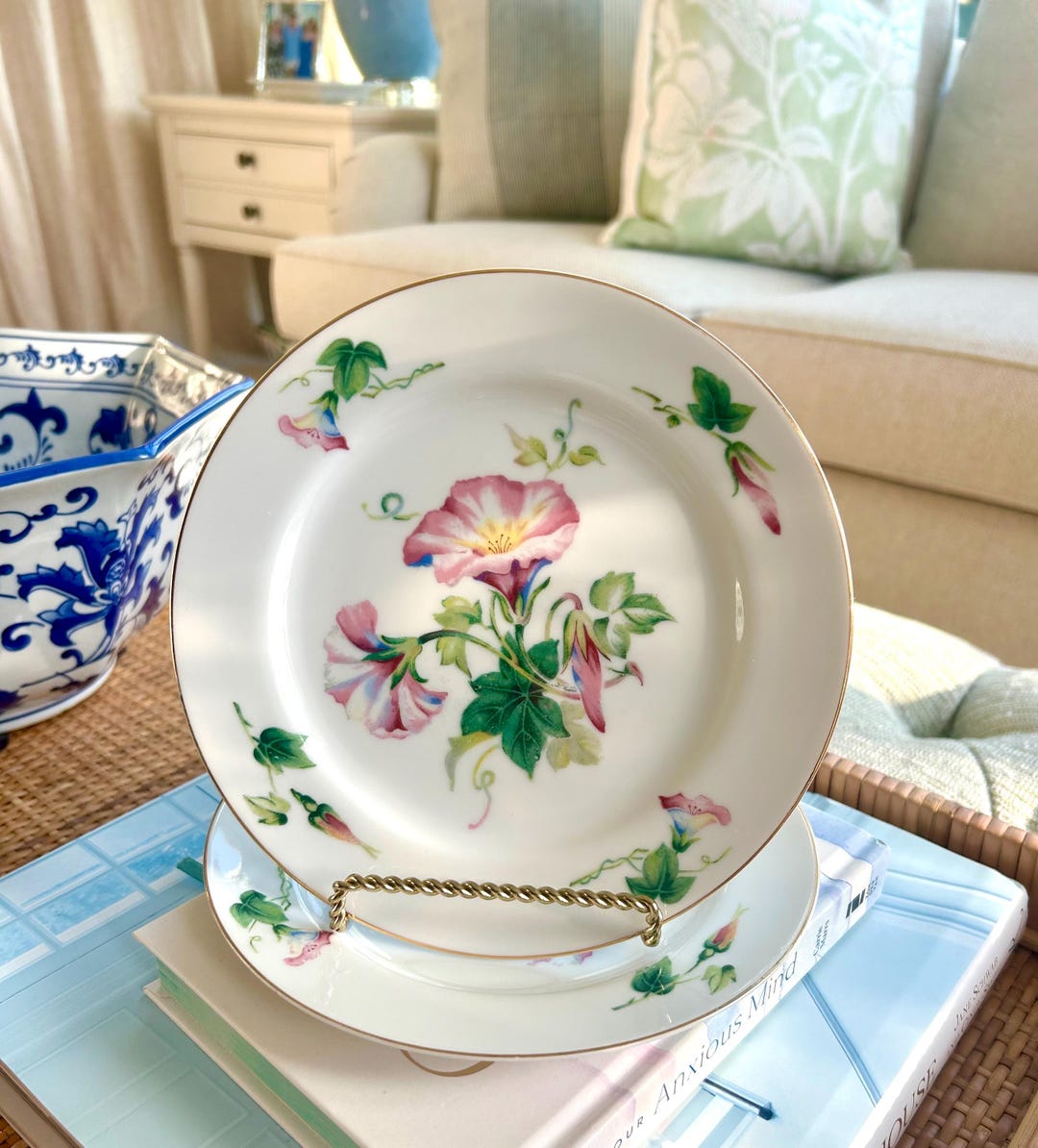 Hira China Floral Salad Plate - Etsy