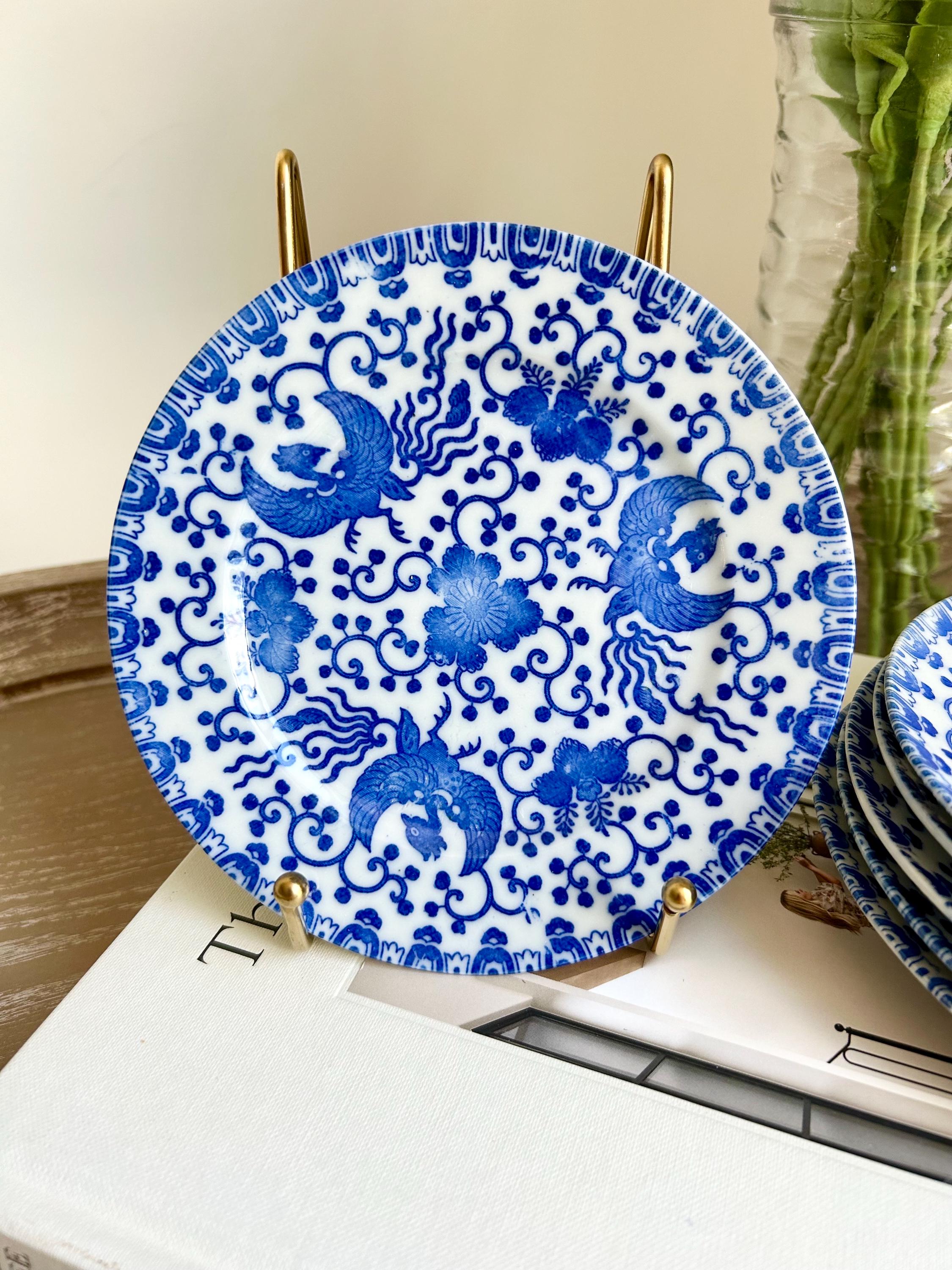 Noritake Japanese Blue and White Plates - Etsy