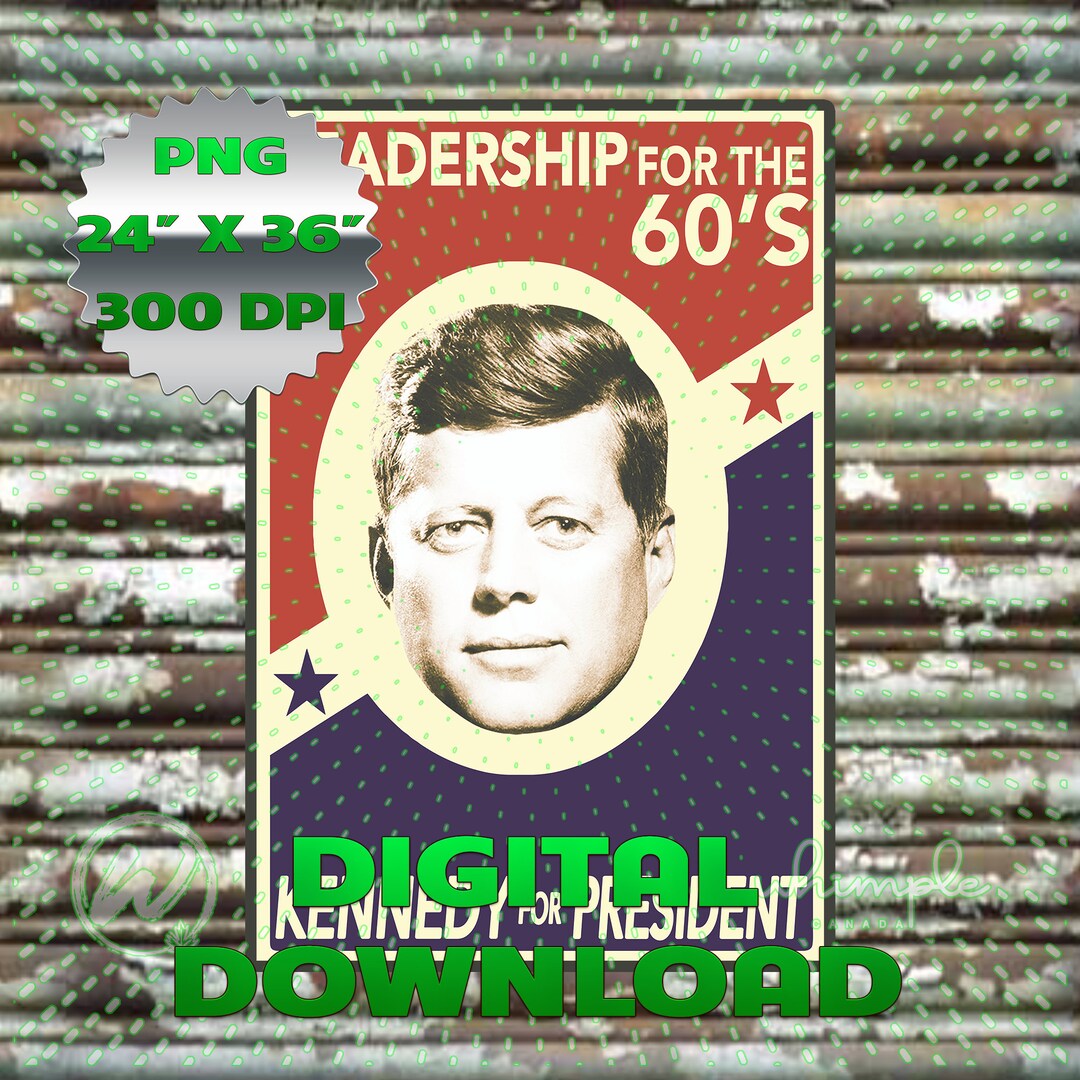 JFK, Kennedy Election Poster, Retro Home Decor, Political Poster, Pop ...